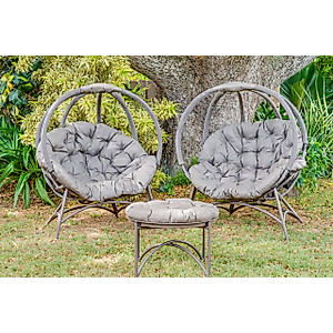 FlowerHouse FHOV400-SAND-SET Cozy Ball Chair Overland Sand Conversation Set