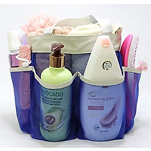 Shower Caddy Portable Mesh Bag for College Dorm Room Essentials , Camping Essentials ,Dorm Decor ,Travel ,Gym Shower Bag , Bathroom Accessories - Quick Dry Waterproof Shower Tote Bag 9" x 8" .