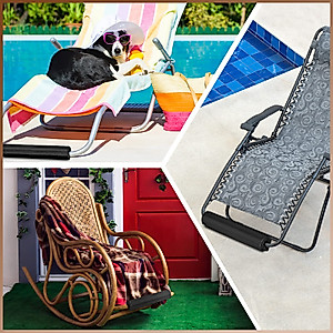 3 Pcs Zero Gravity Chair Cushion for Foot Rest Universal Folding Recliners Accessories Footrest Padding for Patio Lawn Outdoor Camping Tall User