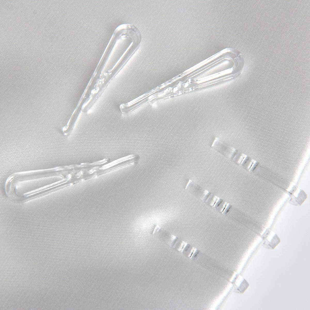 AIMPGSTL 100Pcs Transparent Plastic Alligator Clip 38mm Shirt Fixing Packing Clip U Shape Plastic Clothespins for Ties Socks Pants Shirts