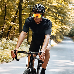 FEISEDY Sports Sunglasses Wraparound 80s Visor Men Women Outdoor Shield Baseball Sunglasses B4125