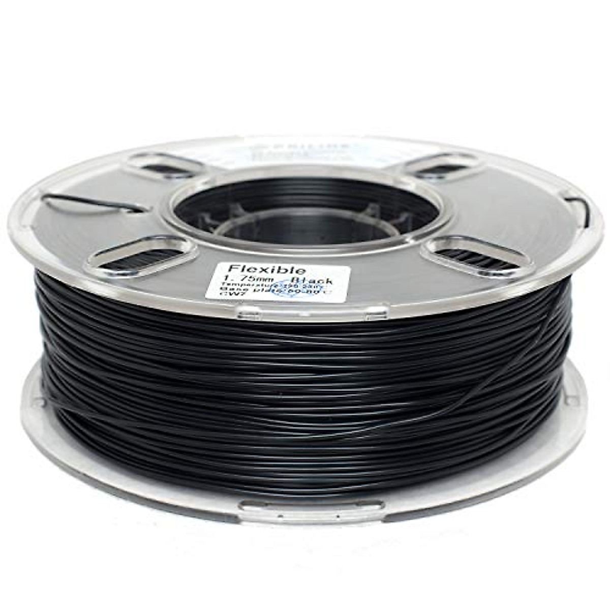 PRILINE TPU-1KG 1.75 3D Printer Filament, 1kg Spool, 1.75 mm, Black