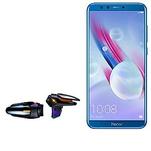 BoxWave Gaming Gear Compatible With Honor 9 Lite - Touchscreen QuickTrigger Auto, Trigger Buttons Autofire Gaming Mobile FPS - Jet Black