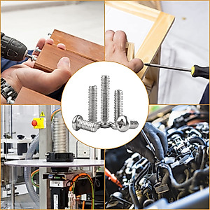 VIGRUE 1148PCS M2 M3 M4 M5 M6 Phillips Pan Head Screws Bolt Nut Flat Washers 304 Stainless Steel Machine Screws Assortment Kit and Storage Case