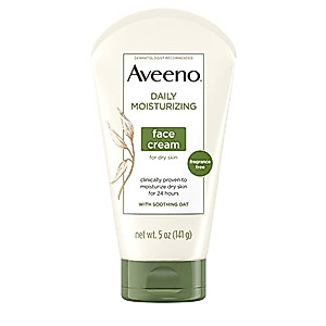 Aveeno Daily Moisturizing Winter Skin Essentials Skincare Set for Face & Body with Daily Moisturizing Body Lotion, Body Wash, Facial Cleanser, and Face Cream, Gift Set, 4 Items