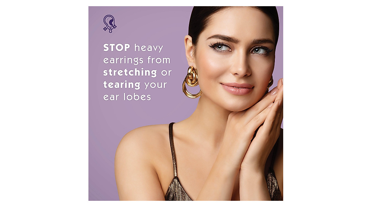 Lobe Miracle- Clear Earring Support Patches - Earring Backs For Droopy ...