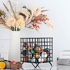 Coffee Pod Holder, Large Capacity K Cup Holder and Coffee Storage Coffee Pod Organizer for Coffee Station Organizer and Coffee Pod Storage K Cup Holders for Counter Coffee Bar (Matte black)