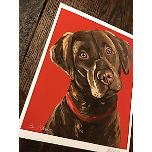 Chocolate Lab Art Print - Chocolate Labrador Decor - Gifts for Chocolate Lab Lovers - Cute Labrador Print - Chocolate Lab Home Decor