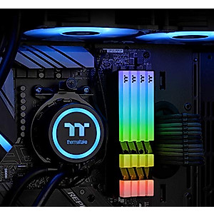 Thermaltake TOUGHRAM RGB DDR4 3600MHz 16GB (8GB x 2) 16.8 Million Color RGB Alexa/Razer Chroma/5V Motherboard Syncable RGB Memory R009D408GX2-3600C18B