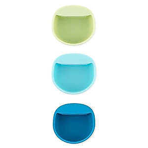 Bumkins Baby Silicone Little Dippers for Baby Bowls, Sauce Dish, Attaches to Dishes and Plates, Holds Dip and Sauce, Baby Led Weaning for Babies 6 Months (3-Pack)
