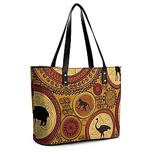 Womens Handbag Animals Leather Tote Bag Top Handle Satchel Bags For Lady