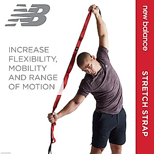New Balance Stretching Strap with Loops for Flexibility - Stretch Bands for Yoga & Physical Therapy - Exercise & Workout Straps