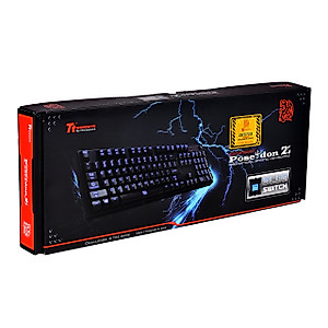 Tt eSPORTS Thermaltake Tt e Sports Poseidon Z Blue Switches with 4-Level Brightness Blue LED Mechanical Gaming Keyboard KB-PIZ-KLBLUS-06
