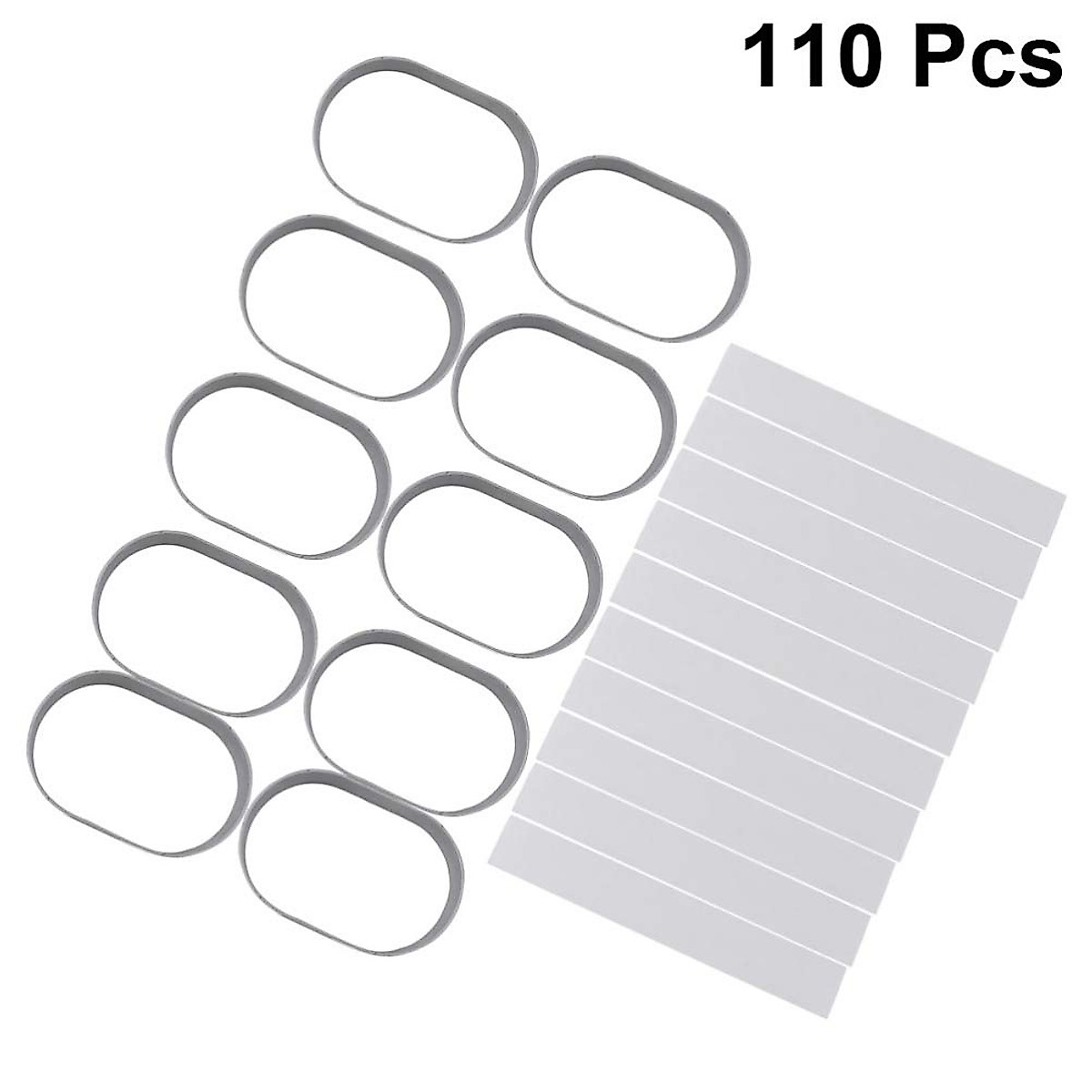 Luxshiny 10PCS Oval Cheesecake Molds with 100pcs Cake Liner Papers, Small Alloy Oval Cheese Half-Cooked Molds Tart Ring Mousse Circle Ring Mold DIY Baking Tools