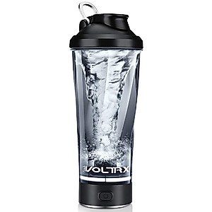 VOLTRX Premium Electric Protein Shaker Bottle, Made with Tritan - BPA Free - 24 oz Vortex Portable Mixer Cup/USB C Rechargeable Shaker Cups for Protein Shakes