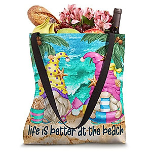 Unique Summer Gnomes For Women Life Is Better At The Beach Tote Bag