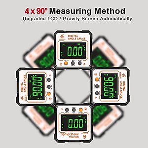 Digital Angle Finder with Electronic Laser，3-in-1 Angle Finder-Electronic Level&Laser Level-Rechargable Digital Angle Gauge Magnetic,Digital Level Box/Protractor for Table&Miter Saw with Fabric Bag