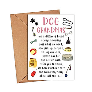 Dog Grandma Mother's Day Card - Dog Grandma Card - Pet Dog Toys Card - Cards For Dog Lovers - Mother's Day Card - Happy Birthday Grandma - Cute Dog Grandma Card - Grandma Love Dogs - Greeting Card