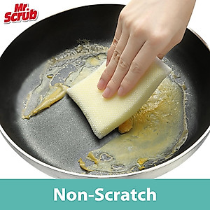 6 Pads All-Purpose Sponges Kitchen, Non Scratch Dish Sponge for Washing Dishes Cleaning Kitchen, Dish Cloths Rags Washcloths Dishcloths for Washing Dishes, Ideal for Kitchen, Bathroom, Mr. Scrub