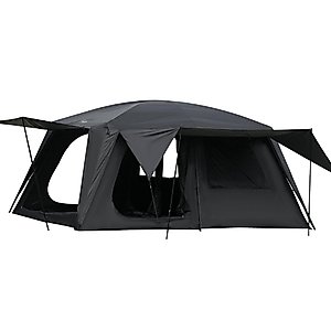 Vidalido 4-6 Person Camping Tent with 3 Door 2 Room Large Family Cabin Tents, Double Layer Waterproof Portable Glamping Tent, Big Tents for Outdoor Camping Hiking and Backpacking