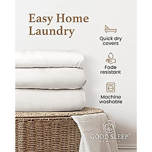 Good Sleep 3-Piece Bedding Set - 100% Egyptian Cotton, Soft & Breathable Full Duvet, 800 TC with Zipper & Hidden Corner Tie - White