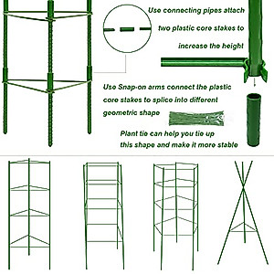 Legigo 4ft 4-Pack Tomato Cage for Garden Plant Support- Up to 48inch Garden Stakes Tomato Cage, Tomato Trellis for Potted Plants, Tomato Cages Plant Stakes for Climbing Vegetables Plants Flowers