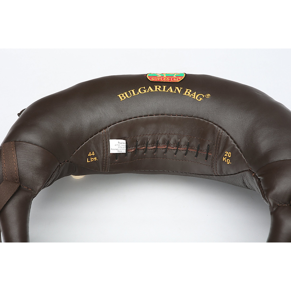Bulgarian Bag - Genuine Leather (44 lb.) (Fitness, Wrestling, Judo, Grappling, Functional Training, MMA, Sandbag), Brown,X-Large, B01IABC8U0