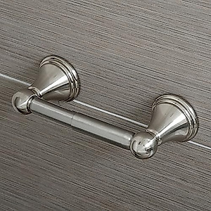 Amazon Basics AB-BR809-SN Modern Spring Toilet Paper Holder, Satin Nickel