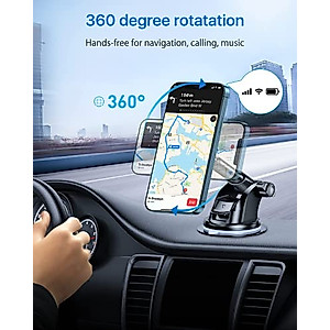 andobil [Bumps Friendly Magnetic Phone Holder for Car, [Super Strong Magnet] Universal Dashboard Windshield Car Mount Magnet Compatible with iPhone 13 12 Pro Max 11 XR Samsung S22 S21 All