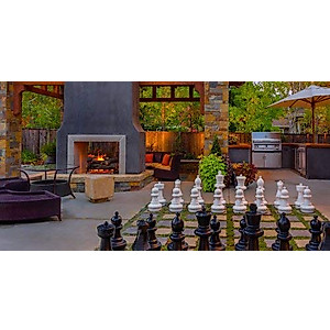 MegaChess Giant Oversized Premium Complete Set of Chess Pieces with 25 Inch Tall King - Black and White