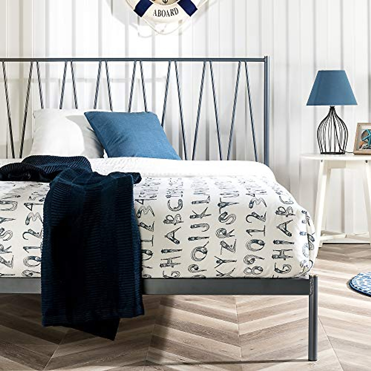 ZINUS Olga Metal Platform Bed Frame / Mattress Foundation / Slat Support / No Box Spring Needed / Easy Assembly, Full