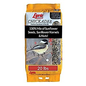 Lyric Chickadee Wild Bird Seed - Sunflower & Nut Premium Bird Food Mix for Chickadees, Nuthatches & Titmice - 20 lb bag