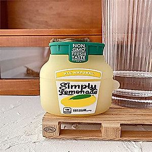 XUYIQIANG,Cute Air pod Case,Lemonade Cool 3D Cartoon Funny Protection Case Covering The Skin, with Keychain for Air pod 1&2 (Simply Lemonade)