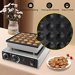 Dyna-Living Mini Dutch Pancake Maker 25PCS Commercial Mini Pancake Maker Non-stick Dorayaki Maker Electric Dutch Pancake Baker 950W Mini Pancake Dutch Machine for Home Kitchen