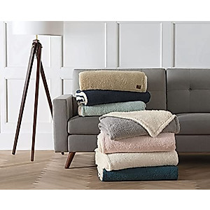 UGG Ana Knit Throw Blanket - Plush Oversized Reversible Accent Blanket - 50” x 70” - Seal