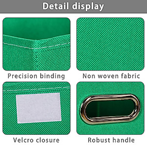 Yunkeeper Collapsible Storage Bins with Lids,Fabric Cube Storage Organizer With Handles,For Clothes Storage,Home, Nursery,Closet Office Basket,3 Pack,（Coffee