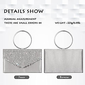 AOYUNHUI Evening Handbags Purse Bling Handbag Rhinestone purses for Women Wedding Prom Party Club Bling Bling Sparkling