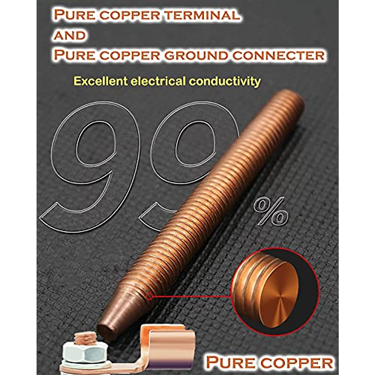 Magnetic Ground Clamp Welding Magnet - Welding Ground Clamp For Welder Copper Tail Ground Connector 500A, Double Magnet