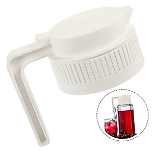 Hemoton 2pcs Mason Jar Pour Lids Flip Top Glass Bottle Glass Drinkware Wide Mouth Glass Jars Handheld Mason Jar Lid Plastic Mason Jar Caps Mason Jar Cover Mason Jar Accessories Clamshell