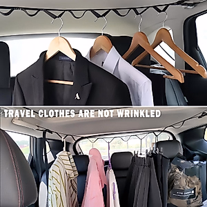 Runspich Car Clothes Hanger Bar Rod - Travel Portable Clothesline Hanger Telescopic - Retractable Clothes Drying Line Outdoors - Cloth Racks for Coat Suit SUV