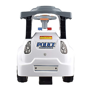 POCO DIVO Police Car 3-in-1 Baby Walker Toddler Ride On Buggy Pretend Play Toy Kids Gliding Scooter with Music & Light