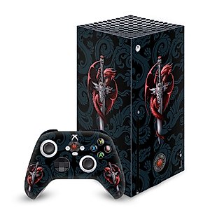 Head Case Designs Officially Licensed Anne Stokes Dragon Dagger Art Mix Vinyl Sticker Gaming Skin Decal Cover Compatible With Xbox Series X Console and Controller Bundle