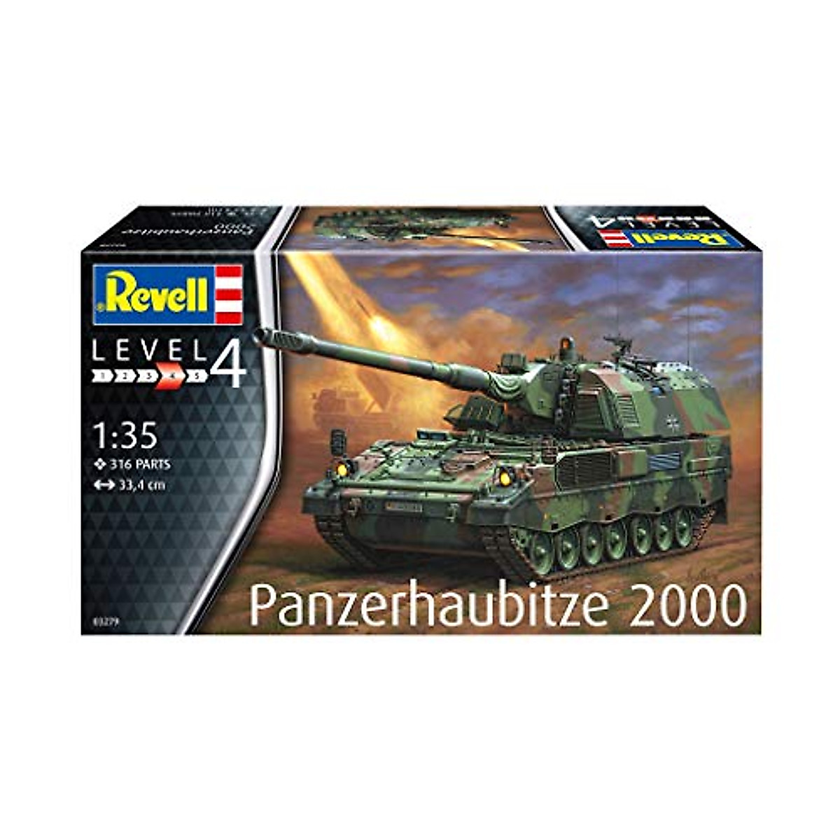 Revell RV03279 Kit 1:35 - Panzerhaubitze 2000 Plastic Model, Green, 1/35