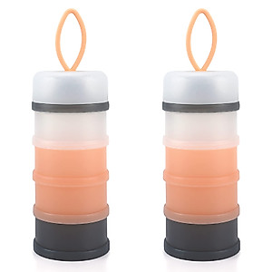 Accmor 2 Pack Baby Formula Dispenser On The Go, Stackable Formula Dispenser Formula Container to Go, Non-Spill Portable Milk Powder Kids Snack Storage Container, BPA Free