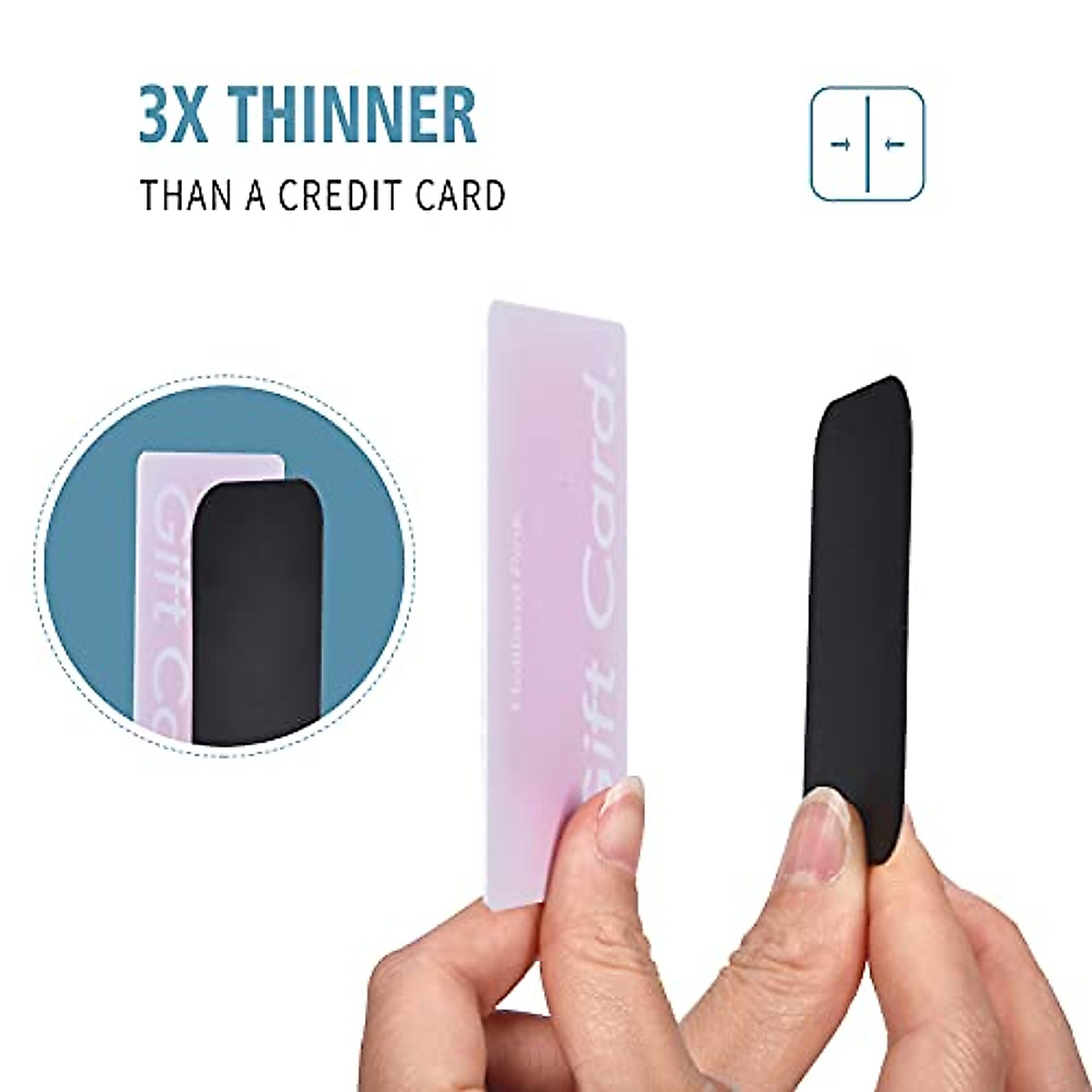 SANITRO Mount Metal Plate for Cell Phone Magnet Holder Magnetic Car Mount with Strong Adhesive Sticker, 2 Round and 2 Rectangle Black