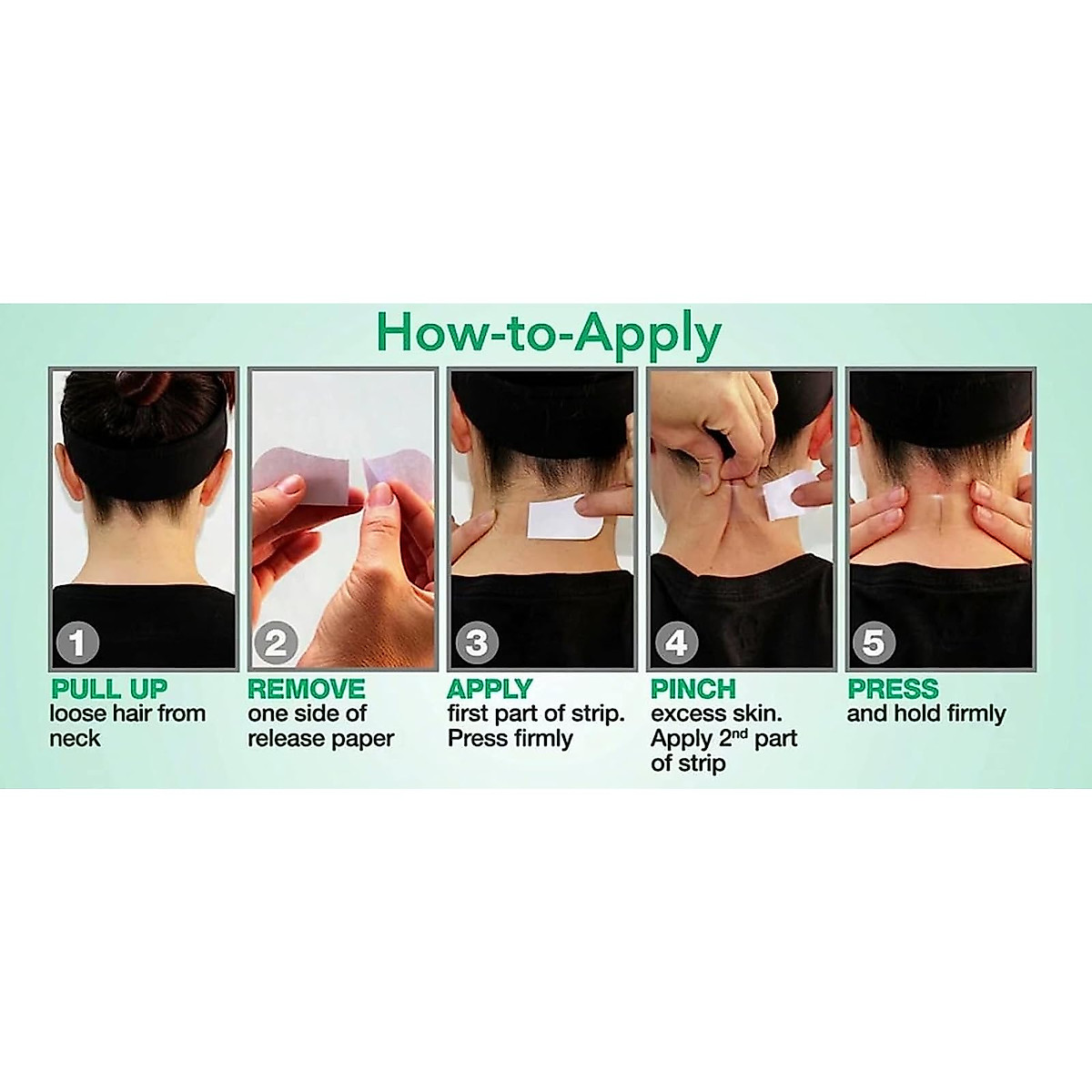 Contours Rx Neck Rescue - Anti-Aging Neck Strips for Crepey Skin - Tighten, Lift and Firm Fine Lines and Wrinkles - Long Lasting Treatment - Organic, Hypoallergenic, Latex Free (30 Count)