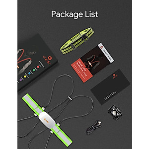 Olook High Visibility LED Light Up Vest with Running Light, 360° Reflective Safety Gear for Night Running, Cycling, Joggers, Rechargeable and Waterproof, L-Green(Patent Pending)