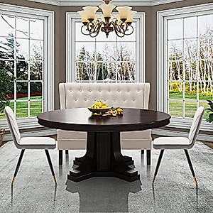 Andeworld Modern Tufted Loveaseat Settee Sofa Bench High Back for Dining Living Room Hallway or Entryway Seating(Beige 1)