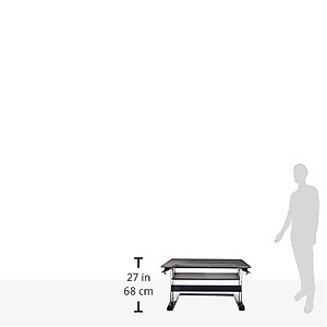 Ergotron – USA Assembled WorkFit-TL Standing Desk Converter, Dual Monitor Sit Stand Desk Riser for Tabletops – 37.5 Inch Width, Black, TAA Compliant