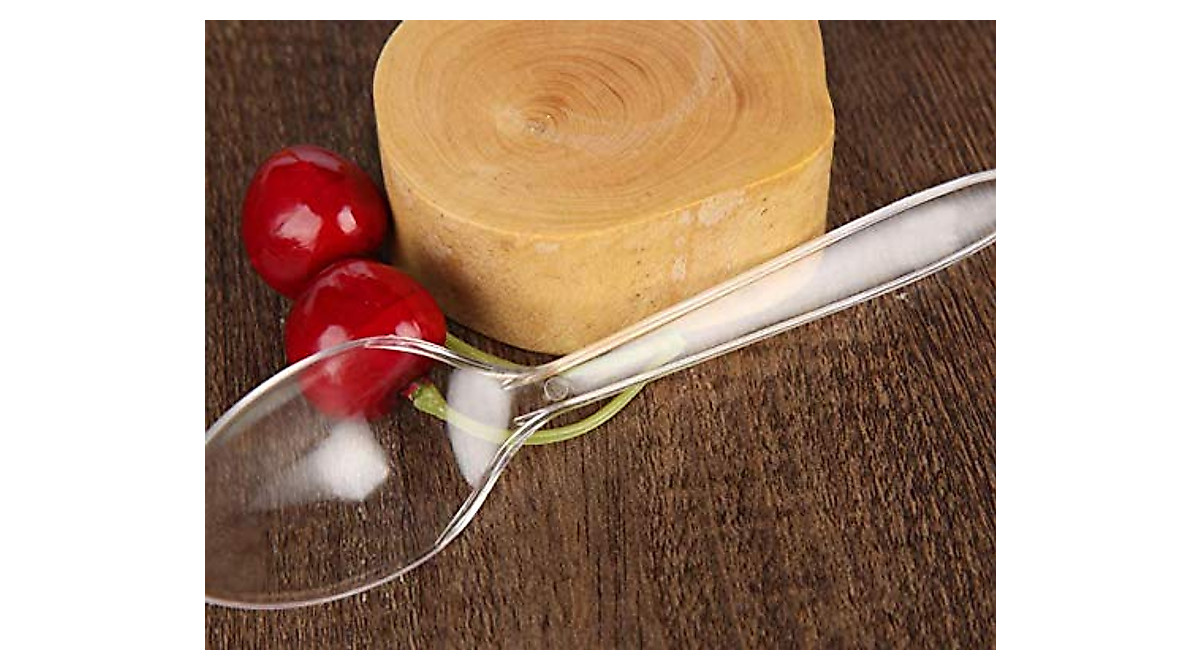 500Pcs Clear Disposable Tasting Spoons - Perfect for Parties